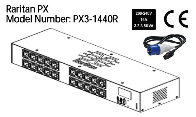 KVM Choice, UK:PX3-1440R - Raritan Unit Metered iPDU: Single Phase ...