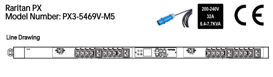 PDU Choice PX3-5469V-M5 - Raritan Outlet Metered / Outlet Switched iPDU ...